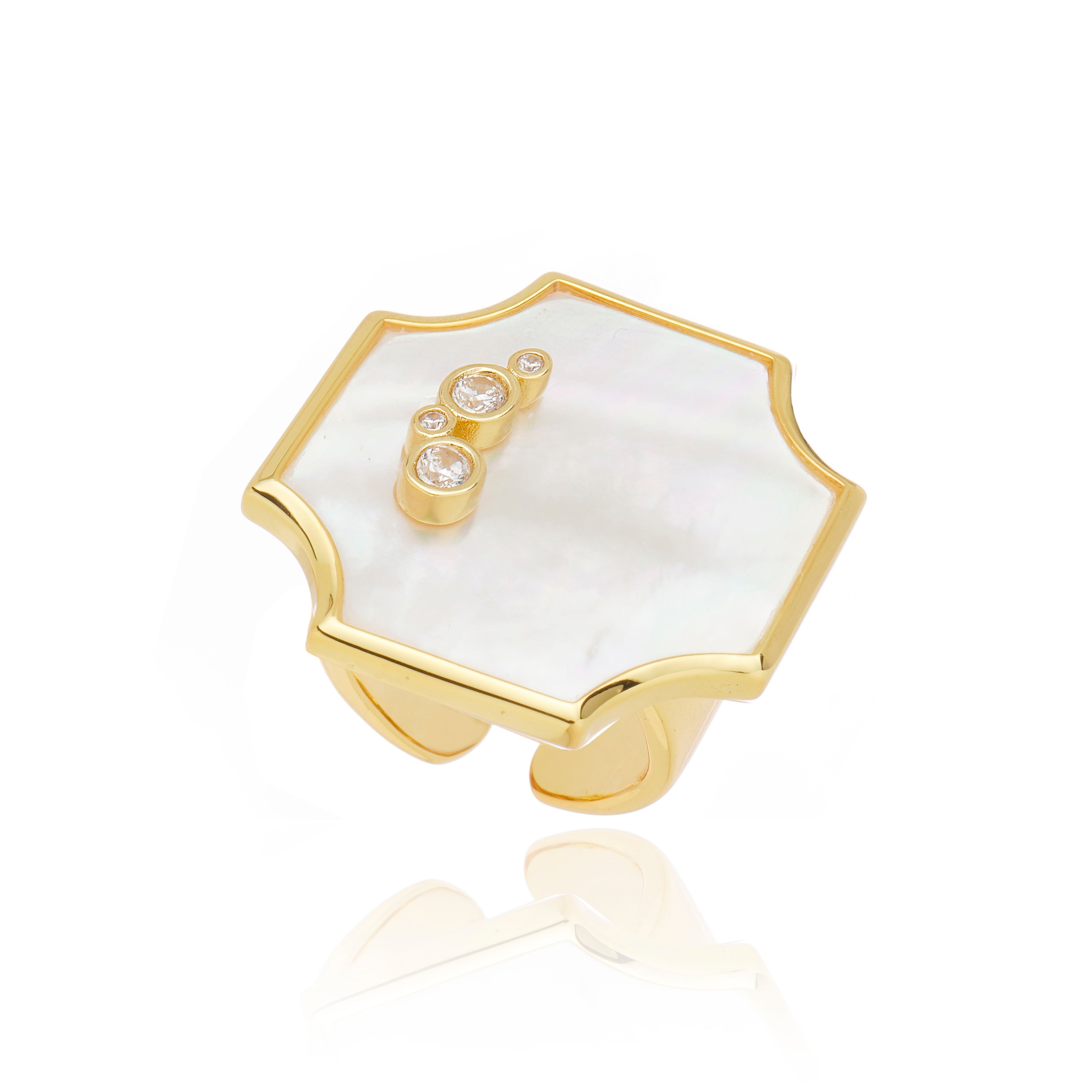 Ágape Ring White Mother of Pearl - Cristina Sabatini