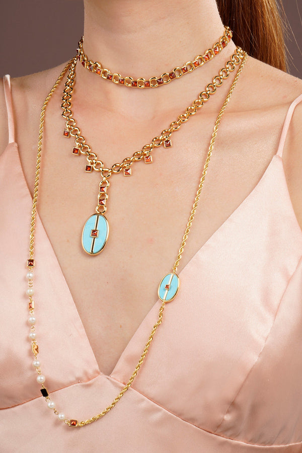 Inspire Pixie Necklace Blue Howlite - Cristina Sabatini